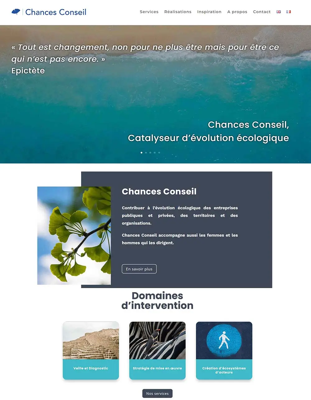 Chances Conseil, Catalyst for ecological evolution
